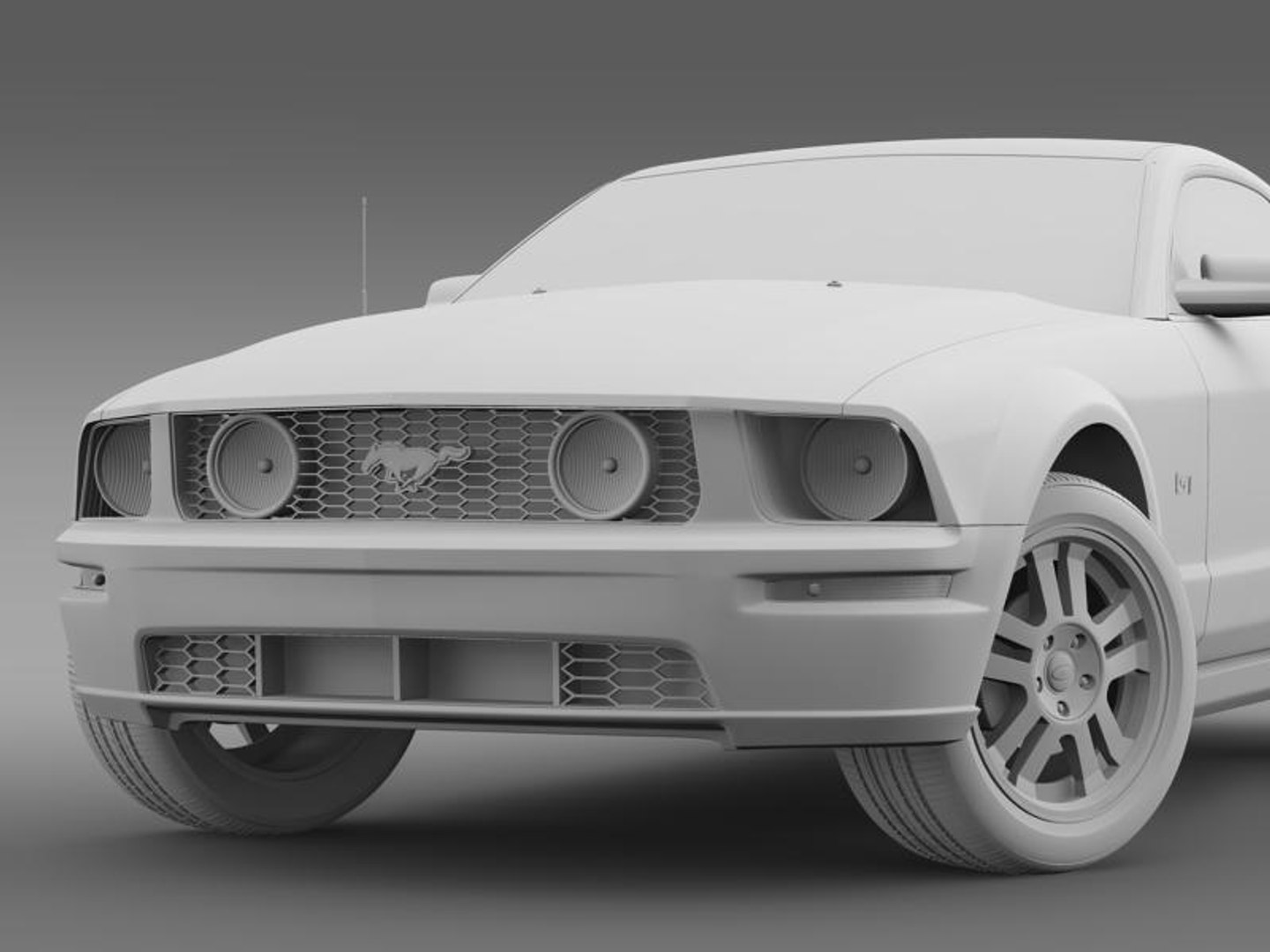 3D mustang gt 2005 model - TurboSquid 1529595