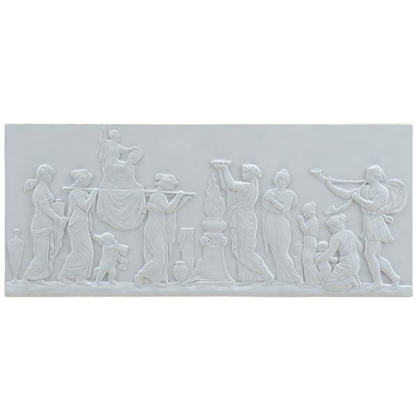 3d bas-relief architecture element model