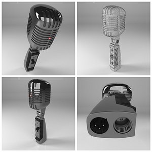 Vintage microphone 3D model - TurboSquid 1559284