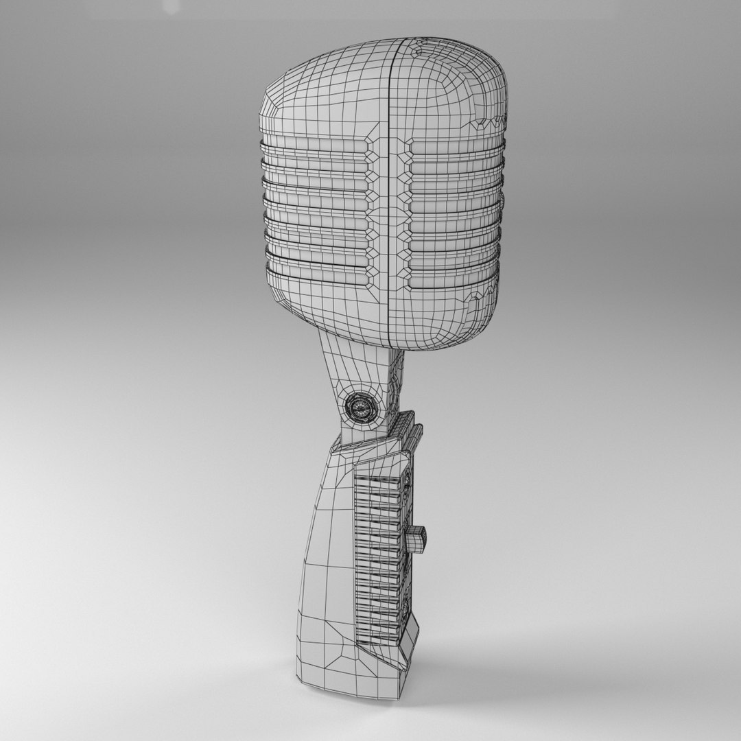 Retro microphone model - TurboSquid 1653313