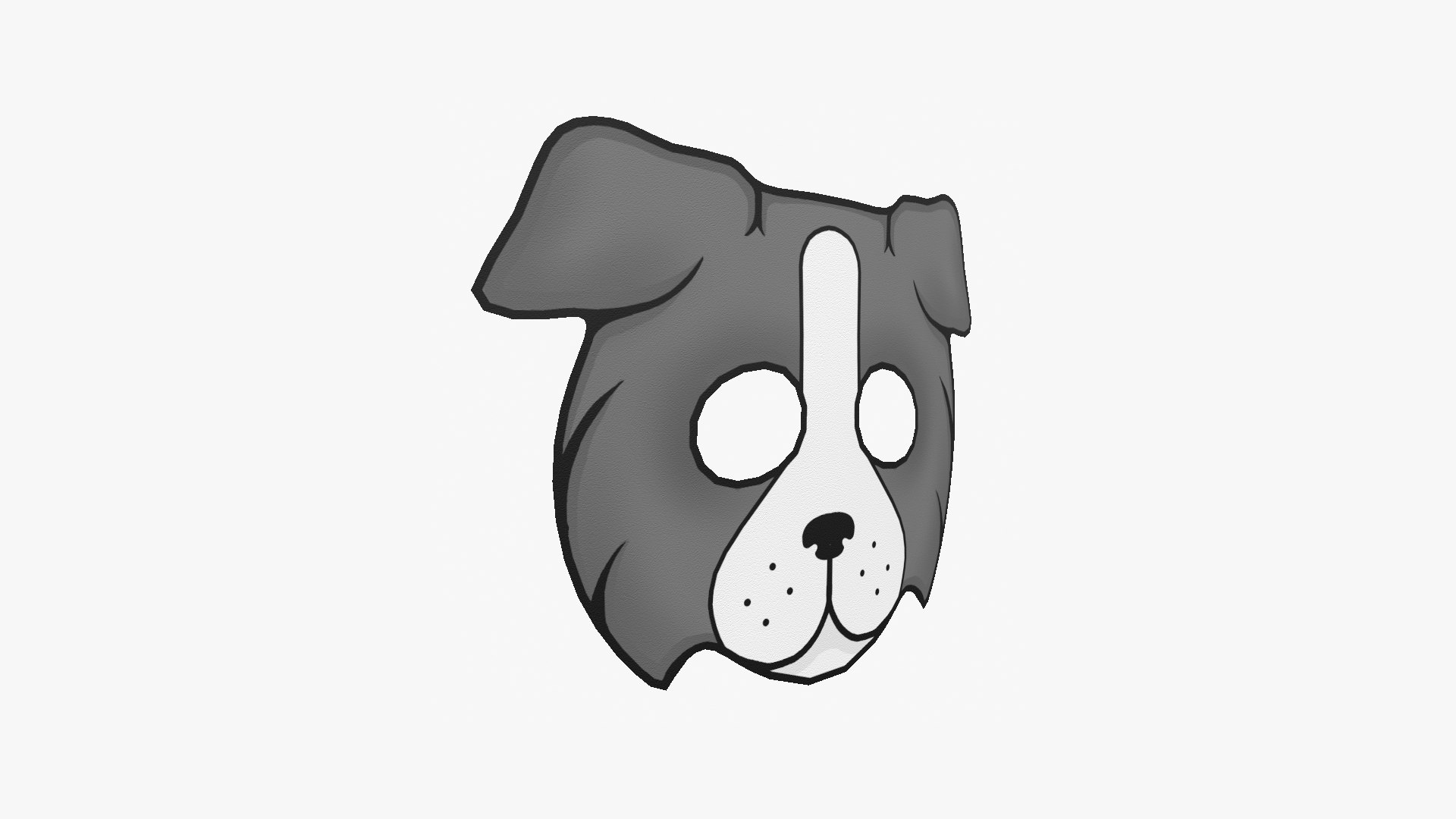 3D Dog Mask Paper 01 - Character Design Fashion Model - TurboSquid 2386326