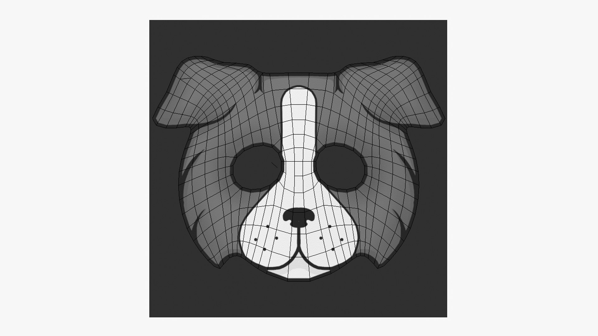 3D Dog Mask Paper 01 - Character Design Fashion Model - TurboSquid 2386326