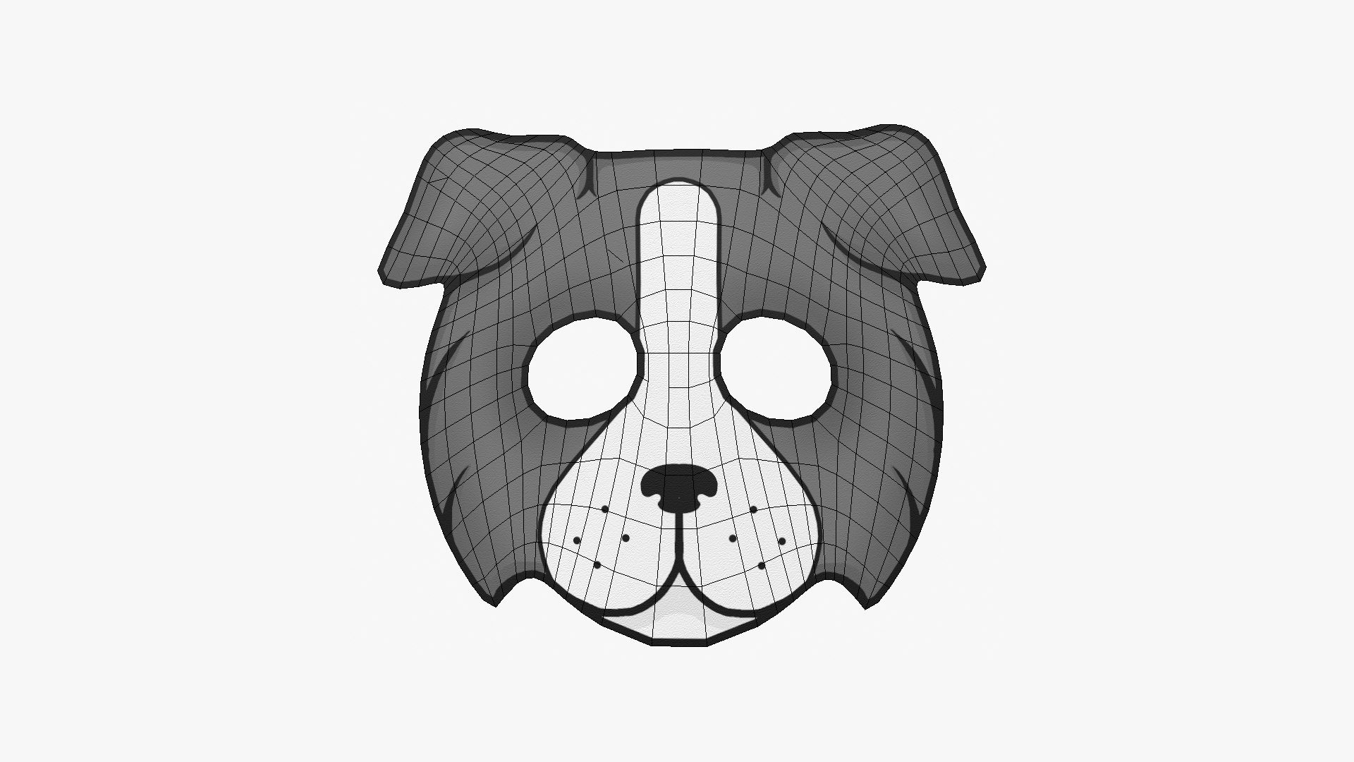 3D Dog Mask Paper 01 - Character Design Fashion Model - TurboSquid 2386326