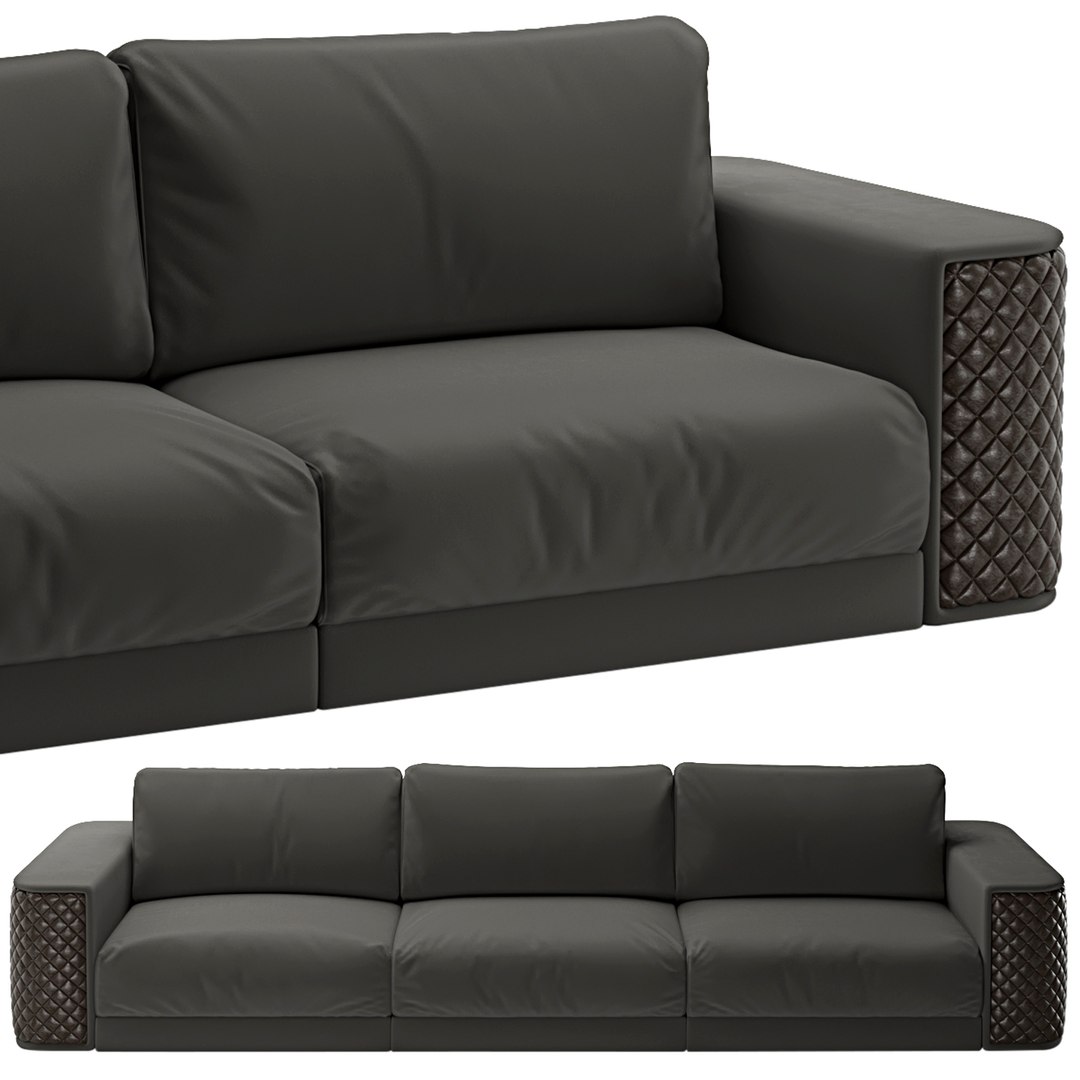 3D model ALEXANDRA COLLECTION MASTER SOFA FABRIC LEATHER - TurboSquid ...