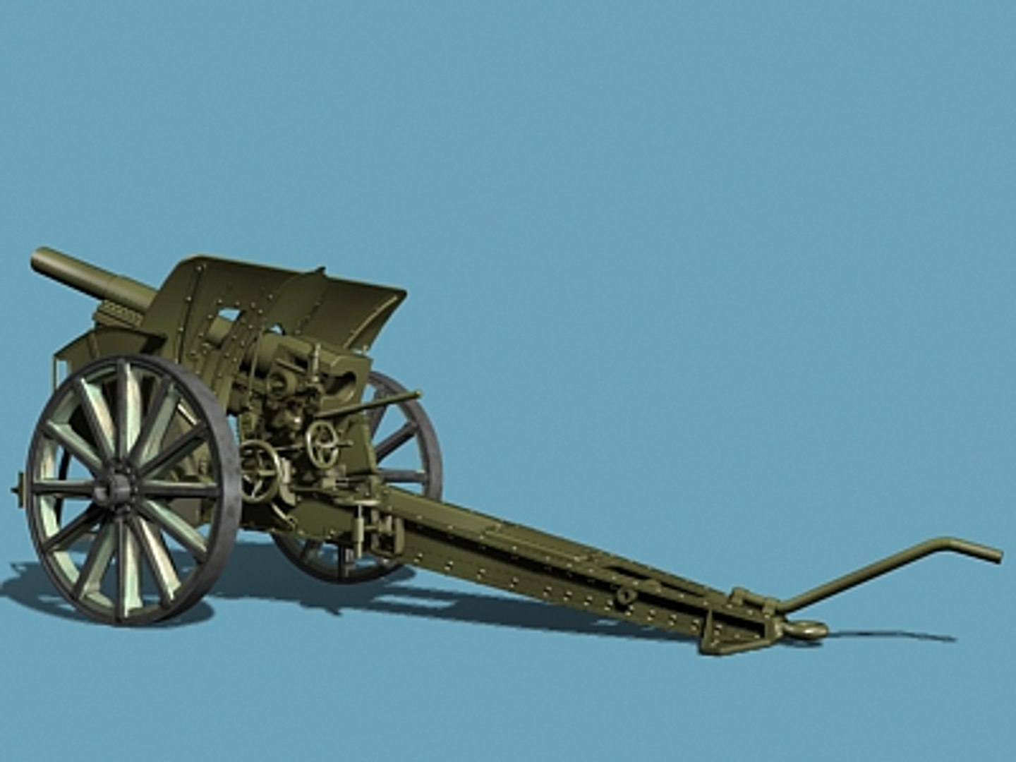 German Howitzer Wwi 3d Model