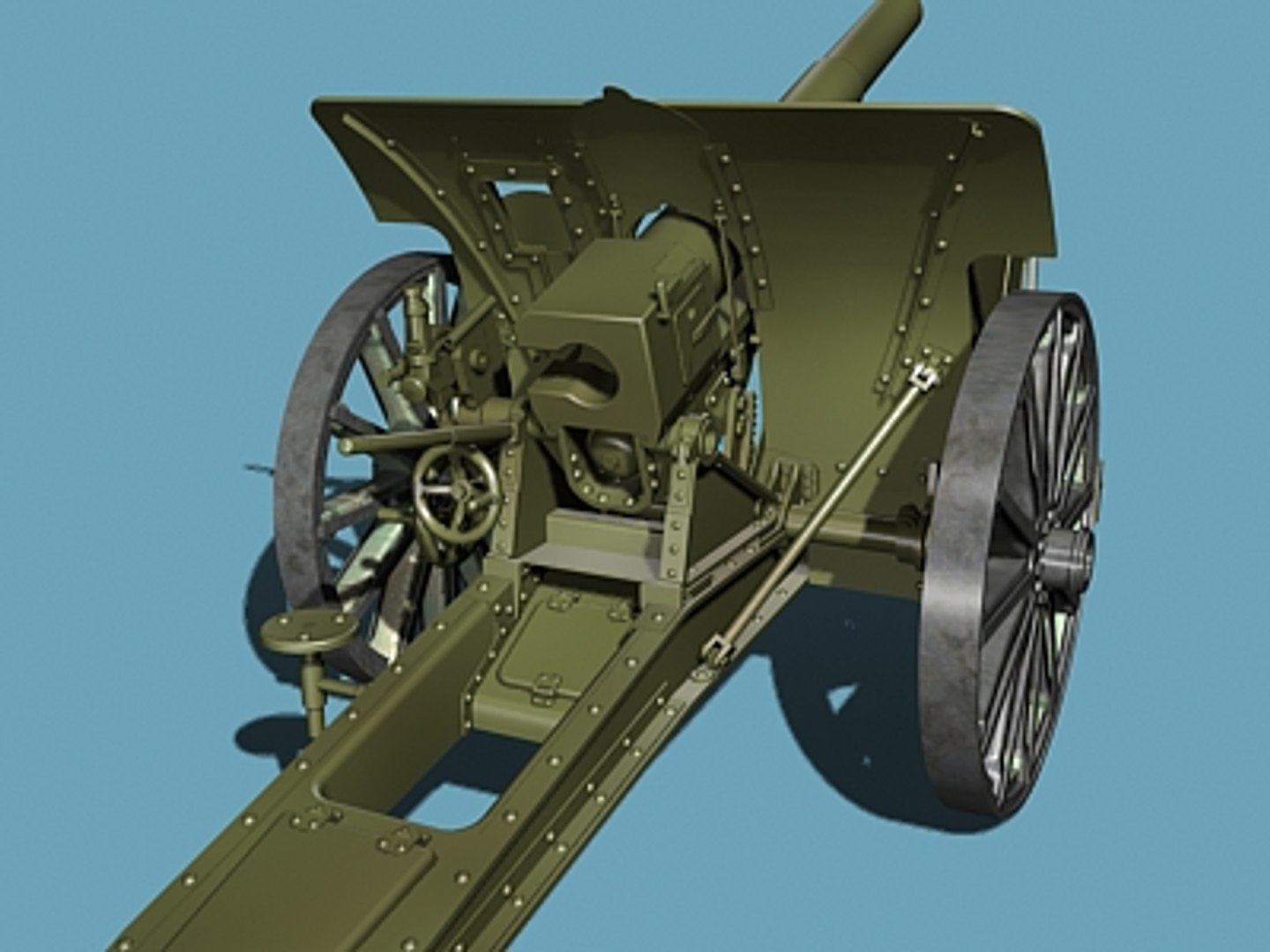 German Howitzer Wwi 3d Model
