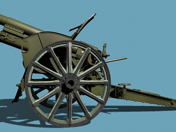 german howitzer wwi 3d model