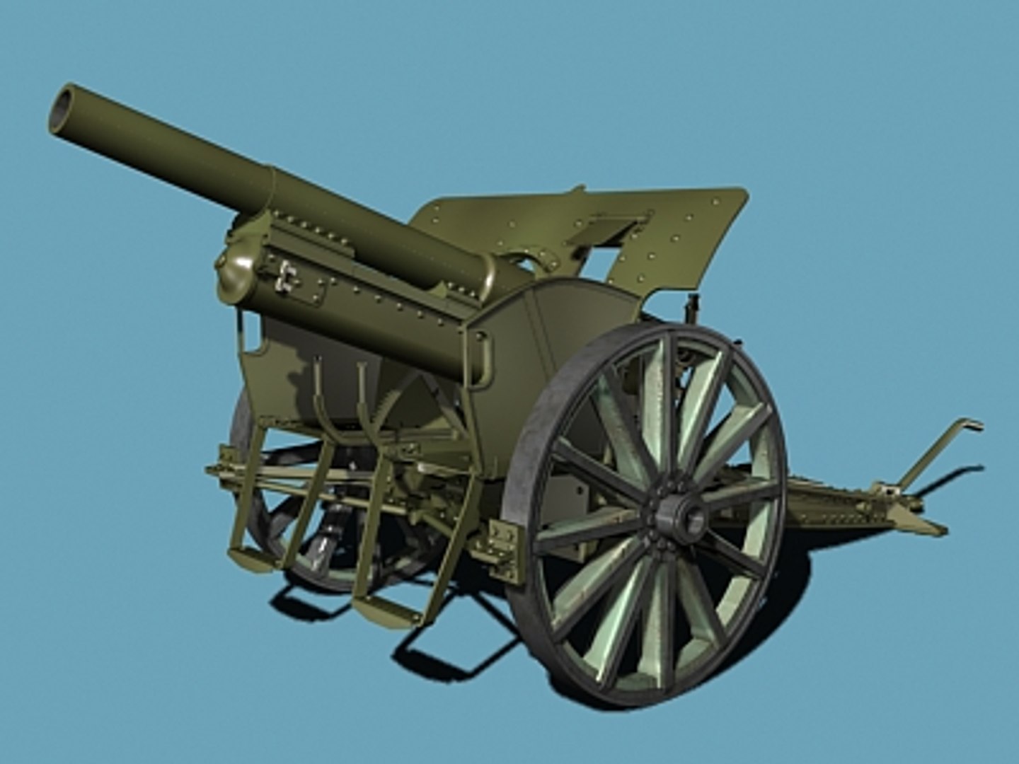 German Howitzer Wwi 3d Model