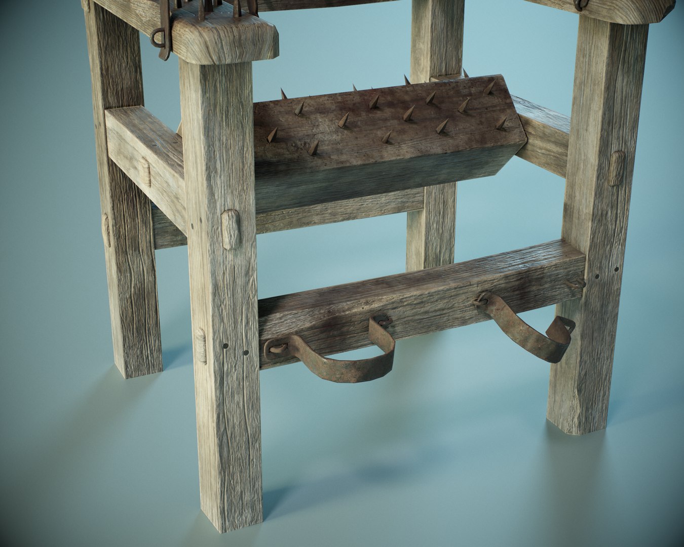 Medieval Spiked Torture Chair PBR Model - TurboSquid 1789516