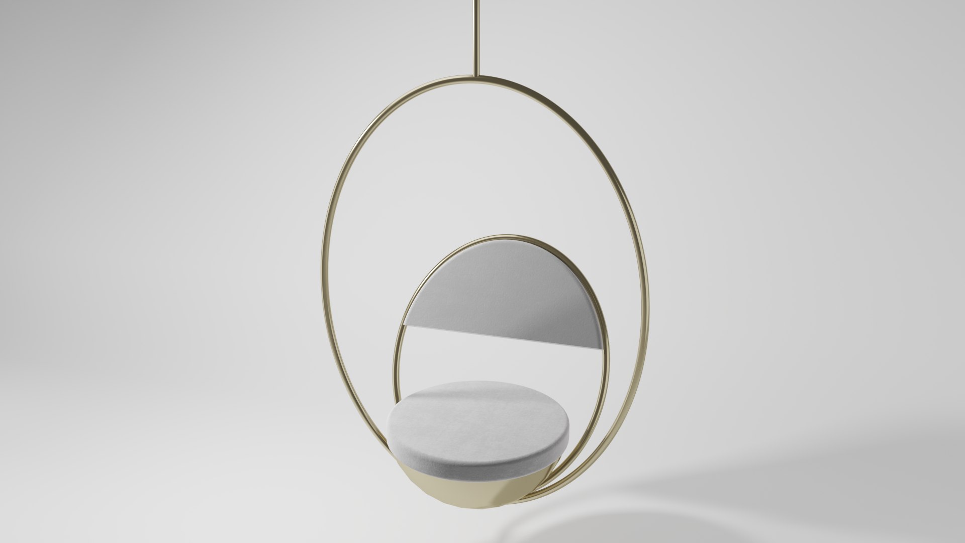 HANGING HOOP CHAIR - GREY VELVET 3D Model - TurboSquid 1998422