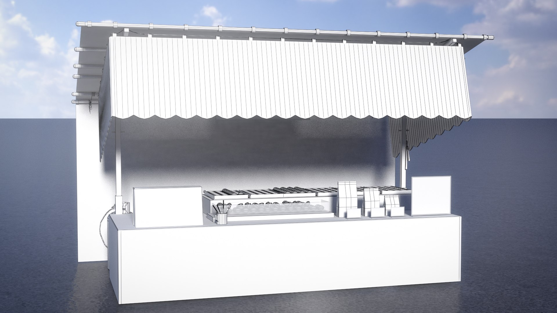 3D Japanese Street Stall 0010 Sponge Cake Model - TurboSquid 2314018