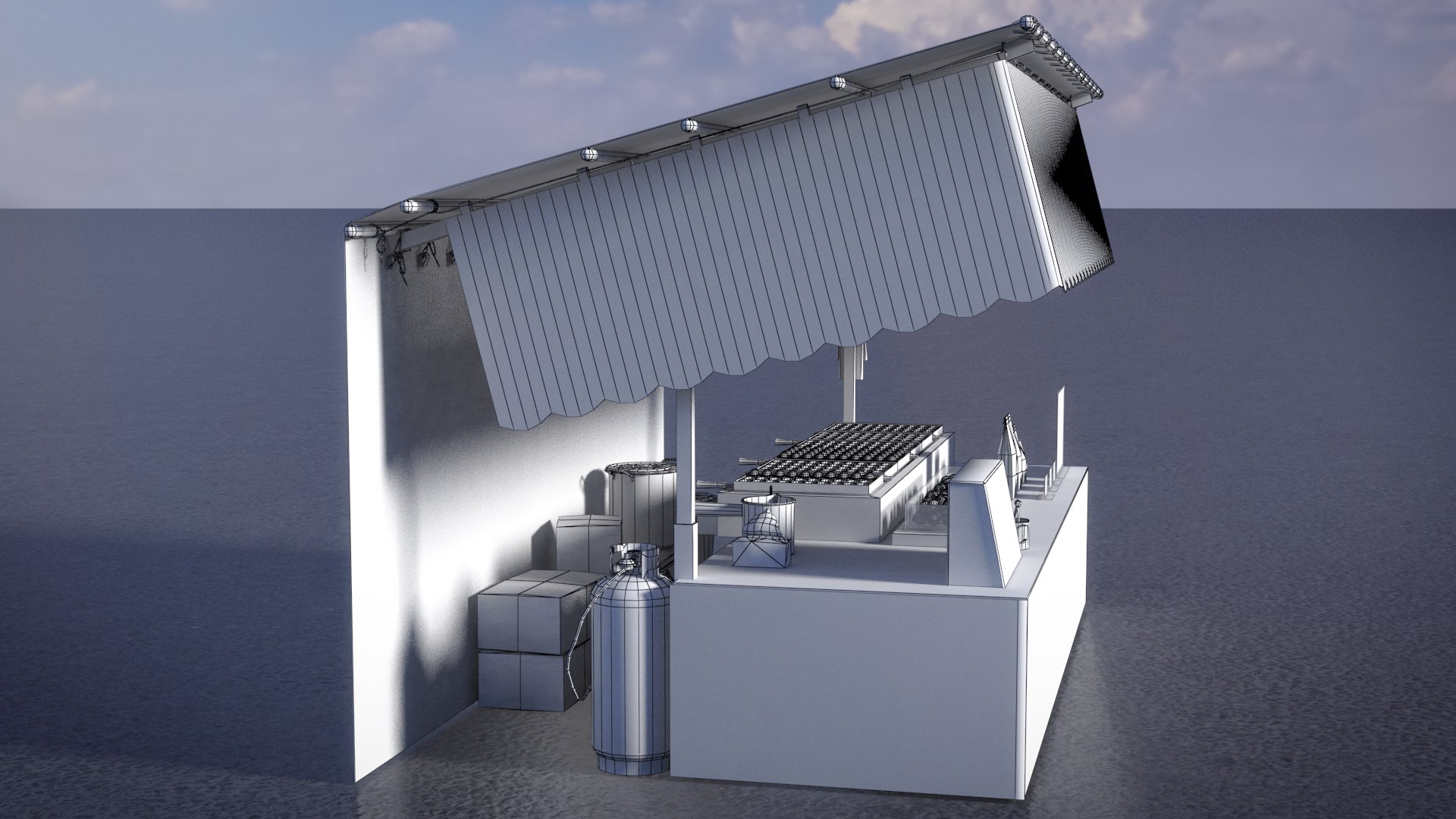 3D Japanese Street Stall 0010 Sponge Cake Model - TurboSquid 2314018