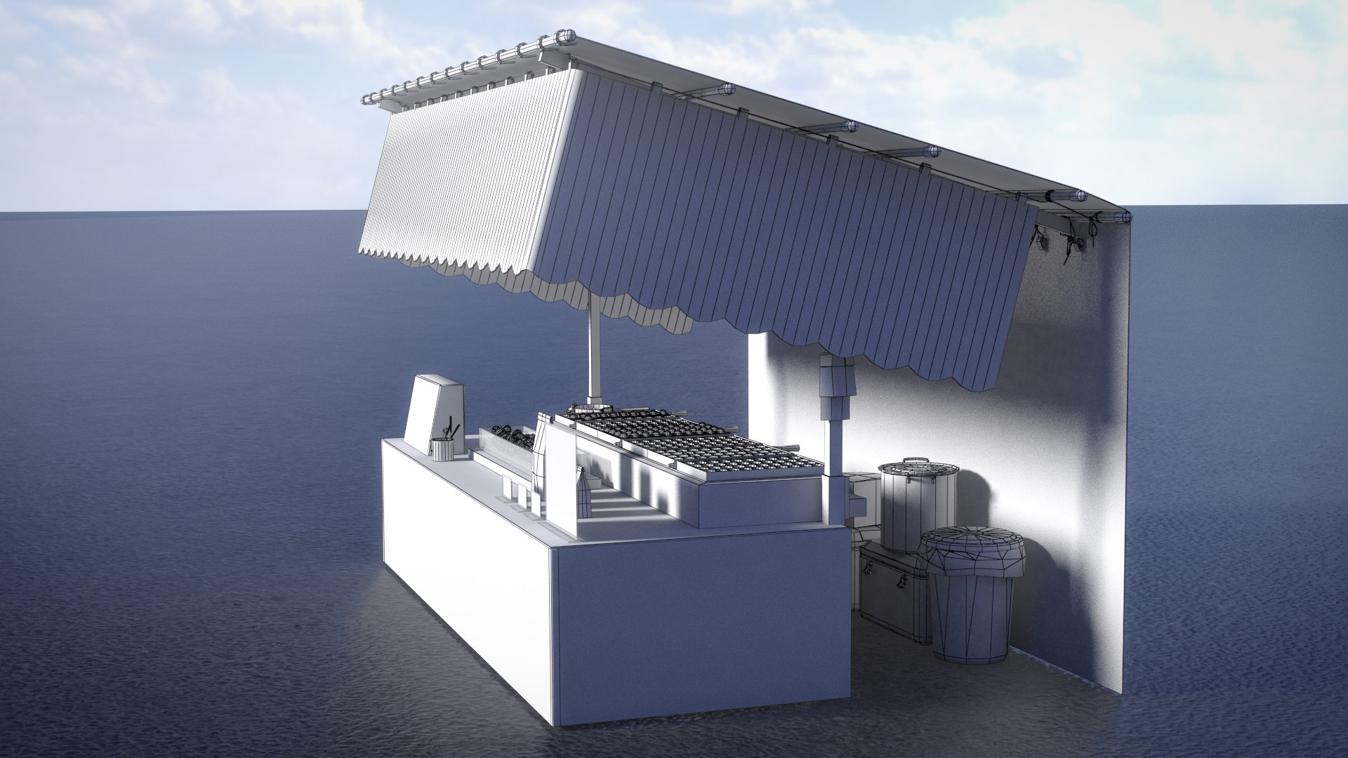 3D Japanese Street Stall 0010 Sponge Cake Model - TurboSquid 2314018