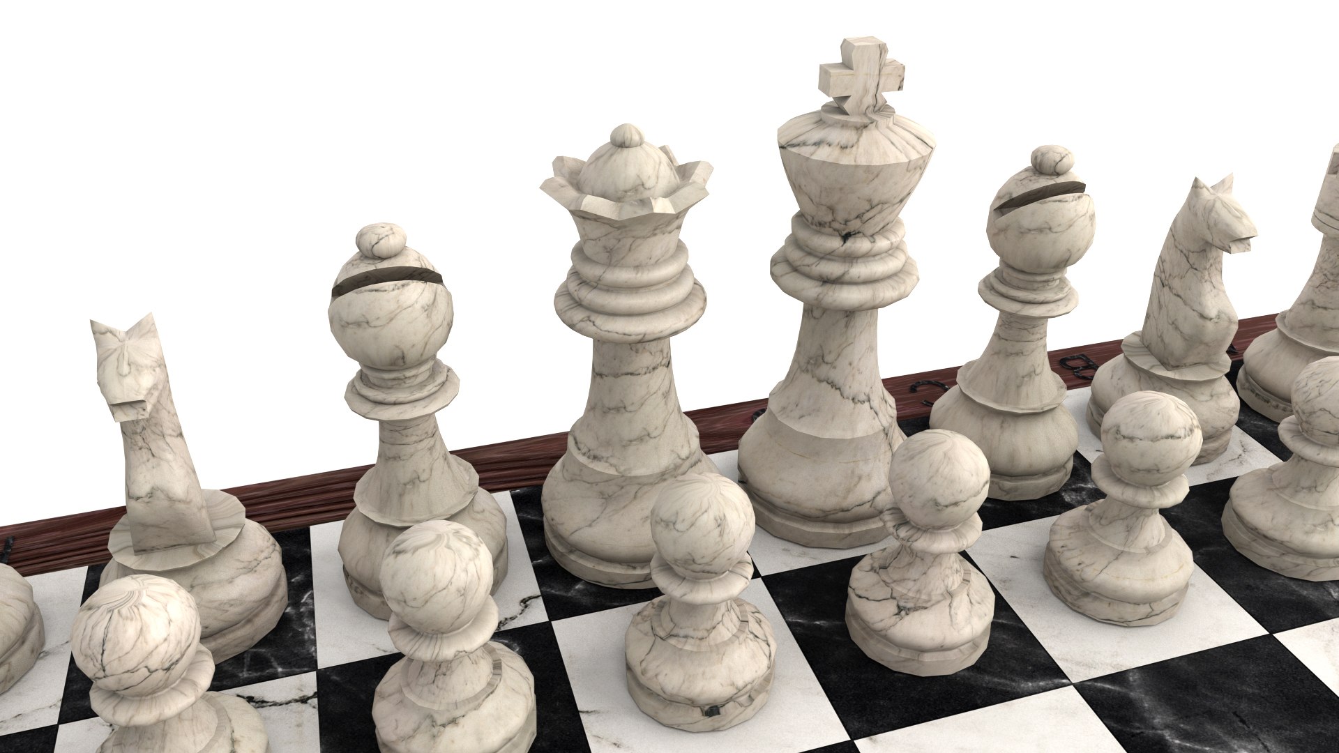 3D Model Chessboard Low-poly 3D Model - TurboSquid 1825589