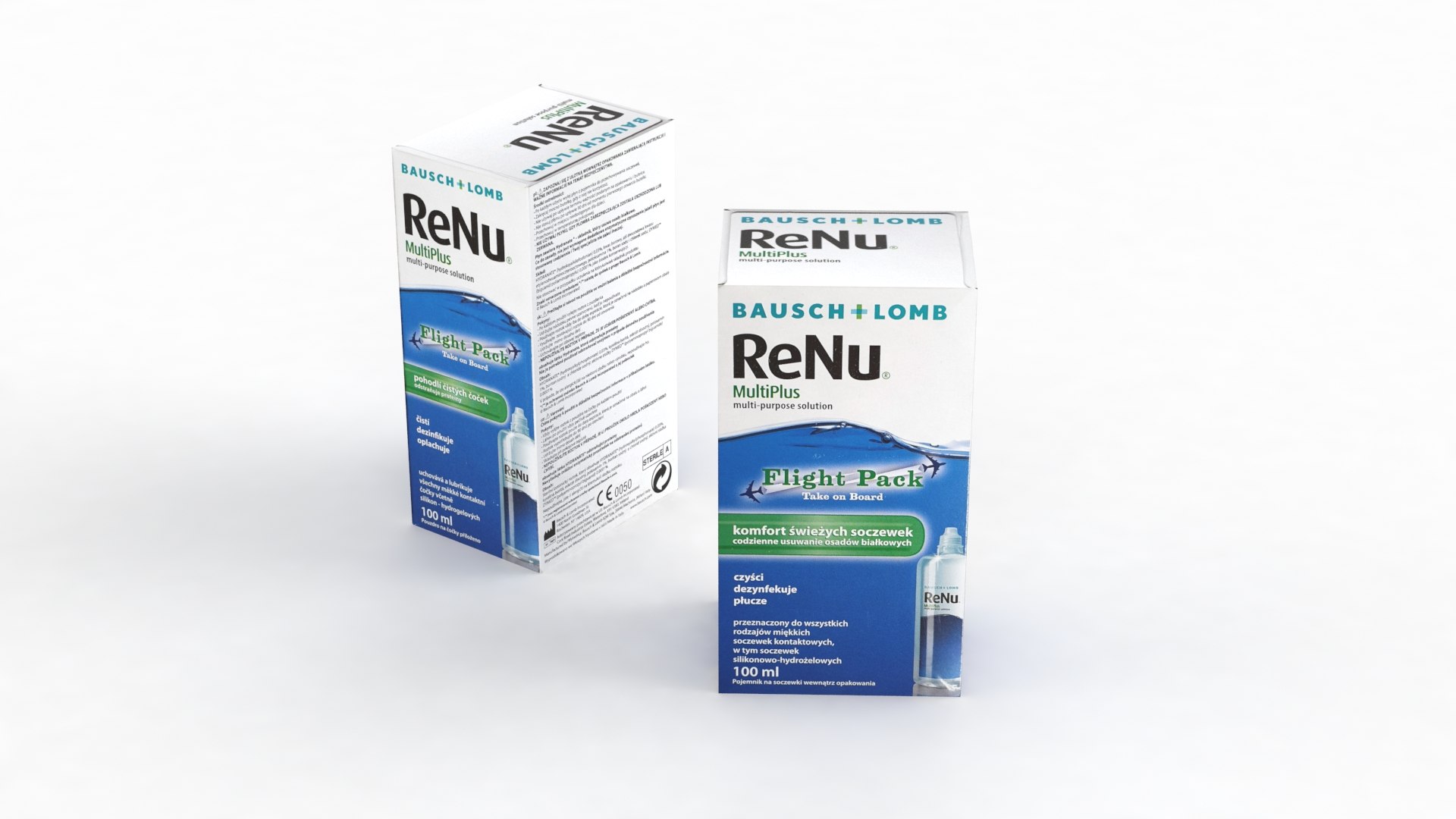 3D Bausch and Lomb Renu MultiPlus Lens Multi Purpose Solution Flight ...