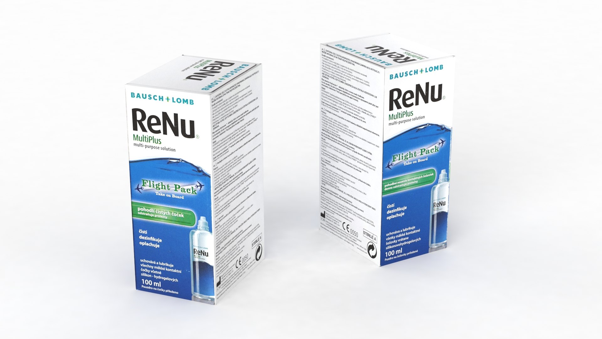 3D Bausch and Lomb Renu MultiPlus Lens Multi Purpose Solution Flight ...