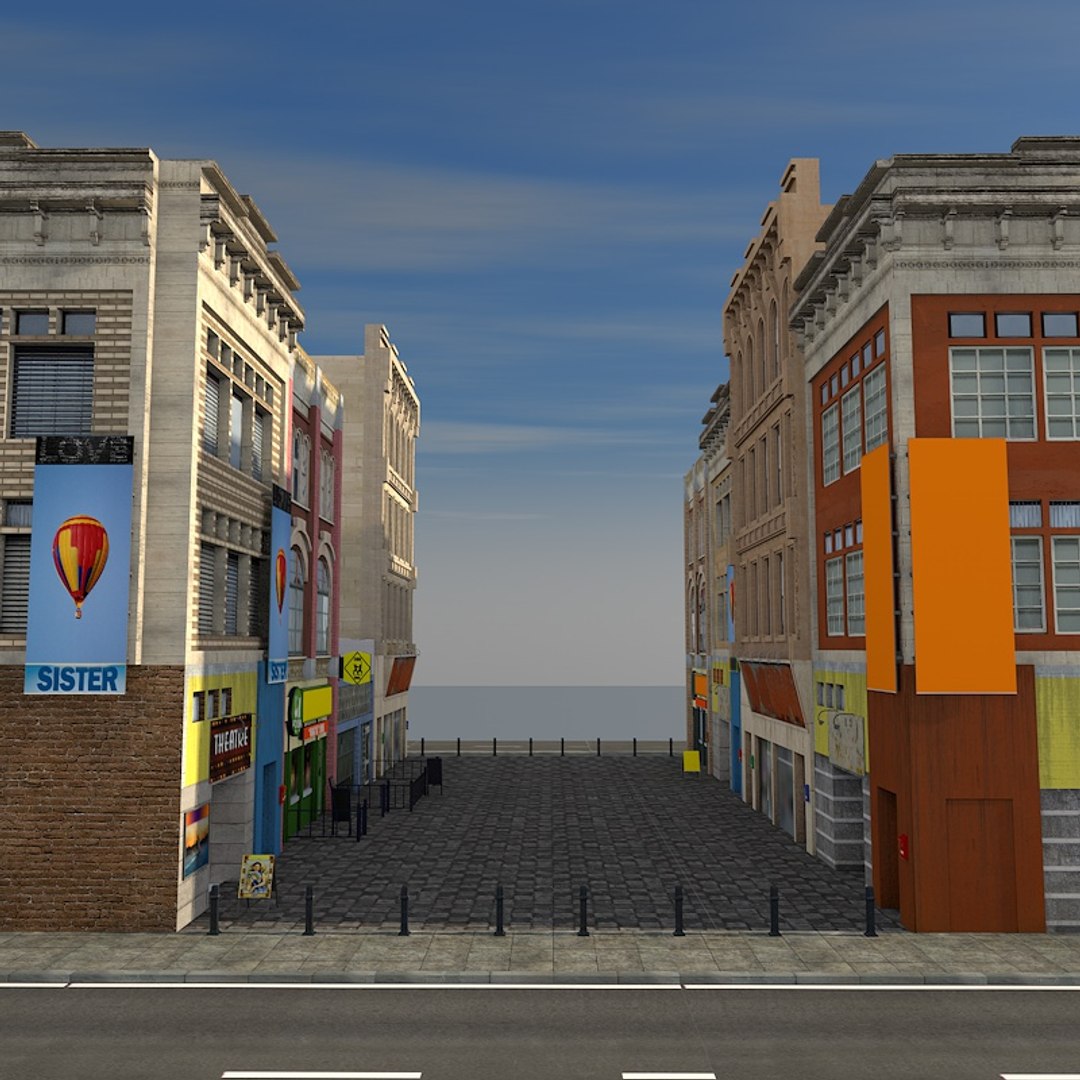 3d Model Street Scene