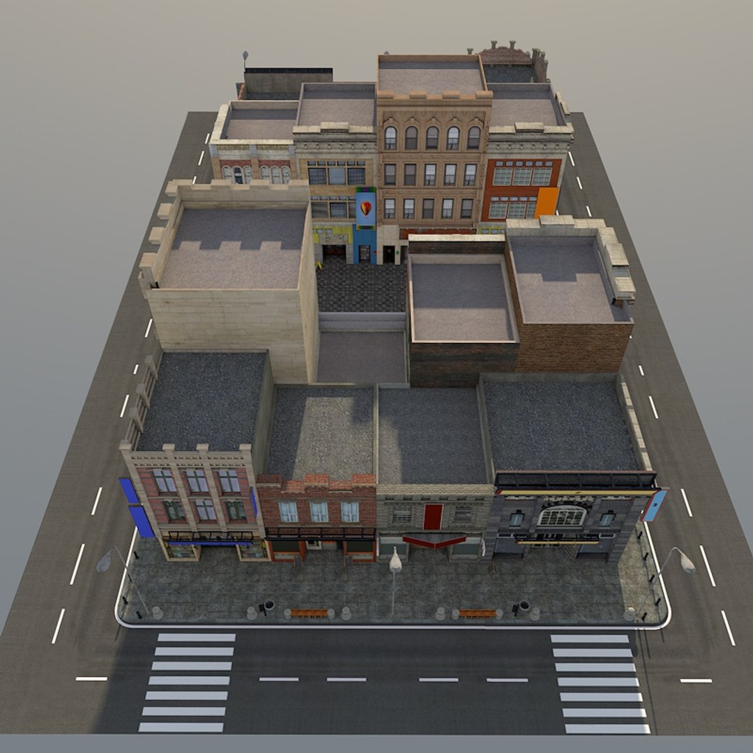 3d Model Street Scene