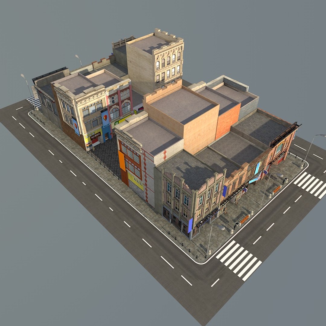 3d Model Street Scene