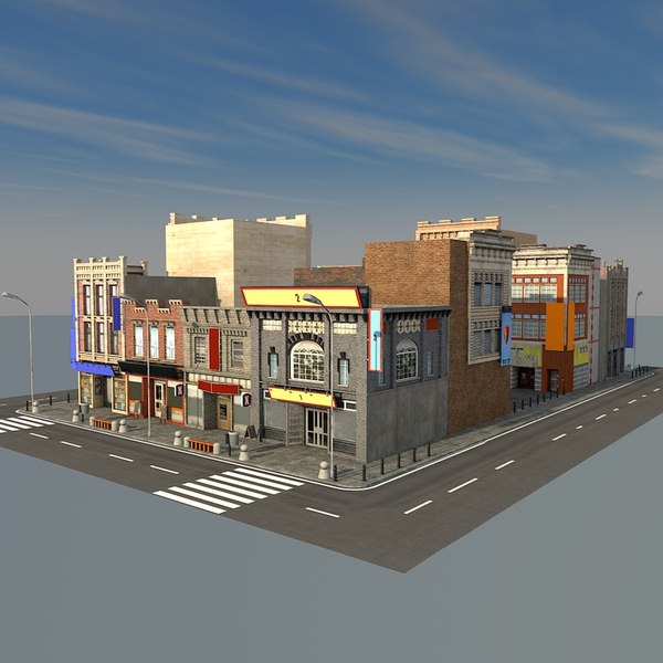 3d model street scene