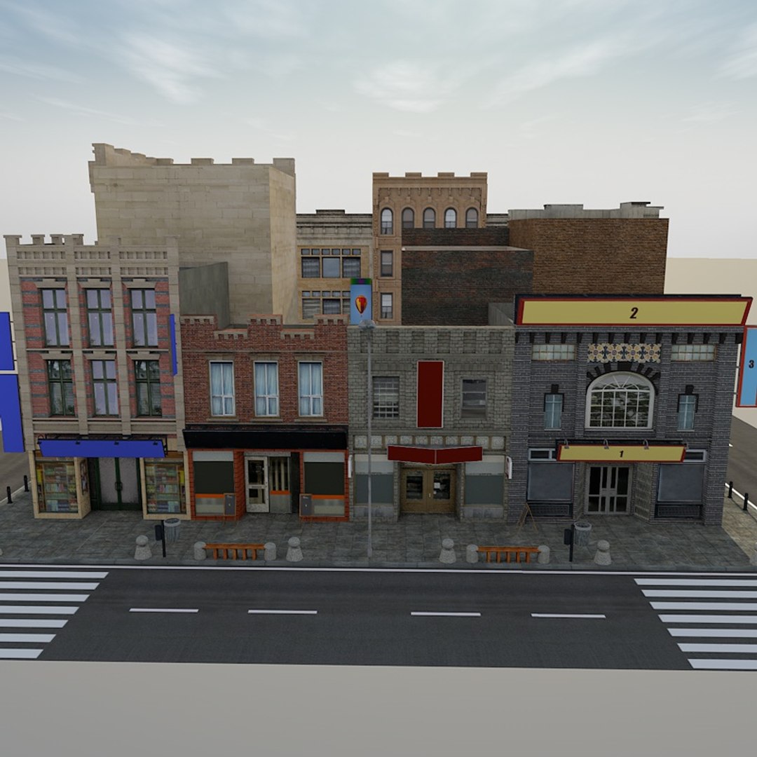 3d Model Street Scene