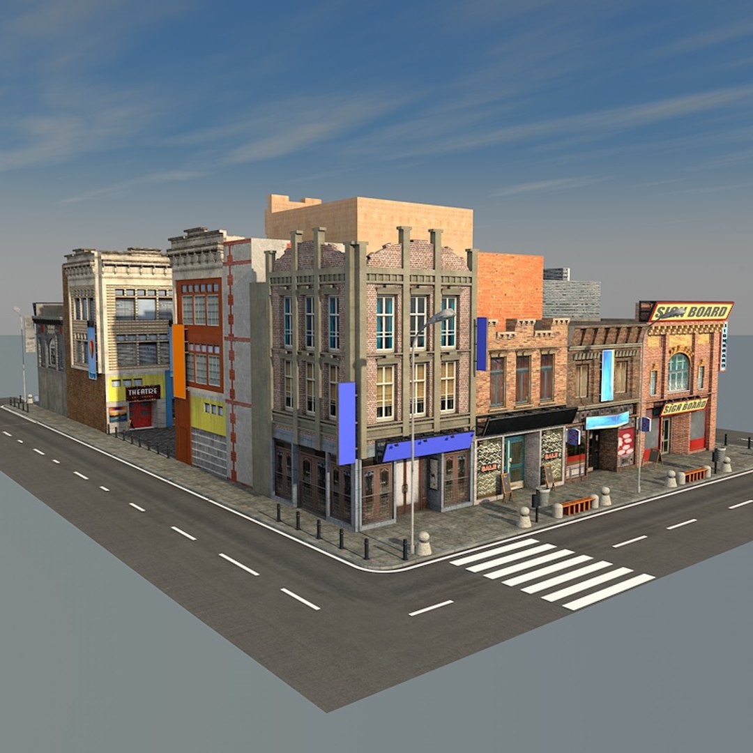 3d Model Street Scene