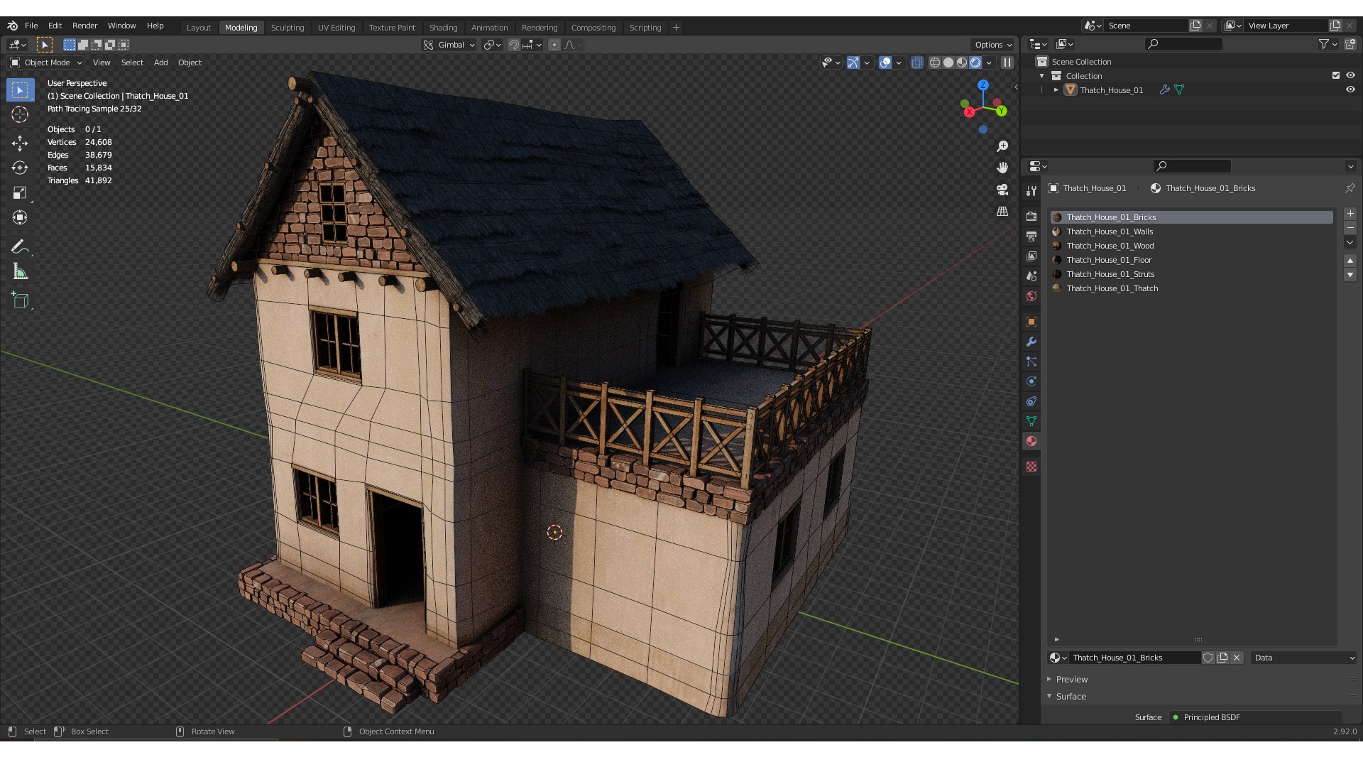 3D Thatch House Model - TurboSquid 1835248