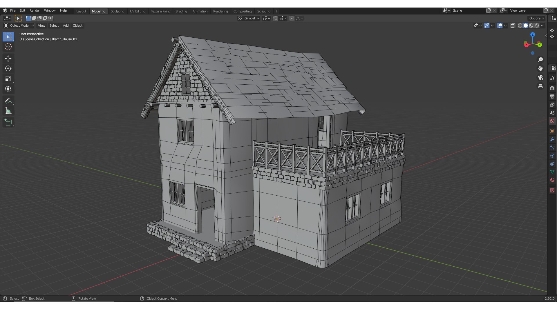 3D Thatch House Model - TurboSquid 1835248