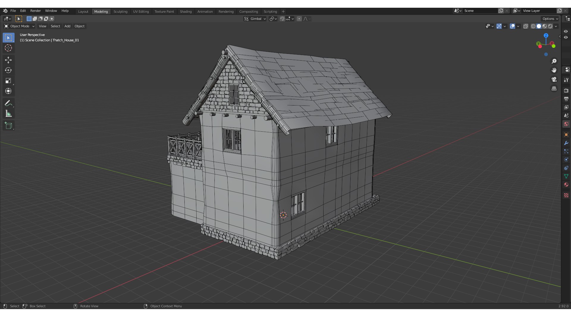 3D Thatch House Model - TurboSquid 1835248