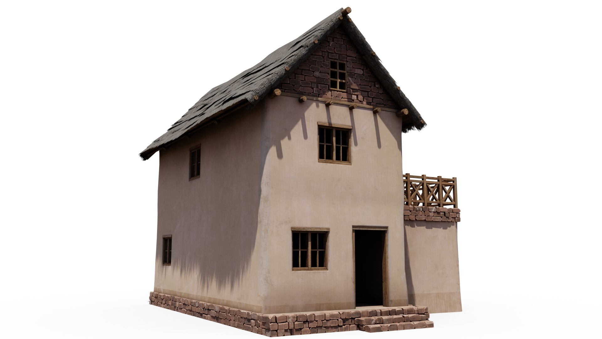 3D Thatch House Model - TurboSquid 1835248