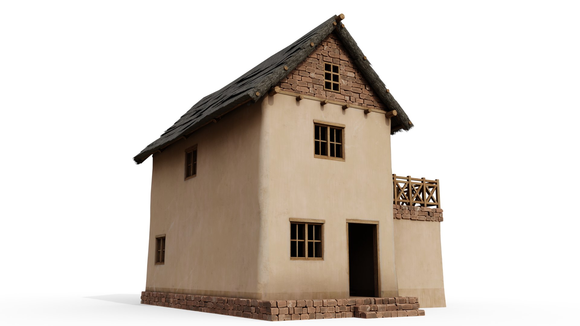 3D Thatch House Model - TurboSquid 1835248
