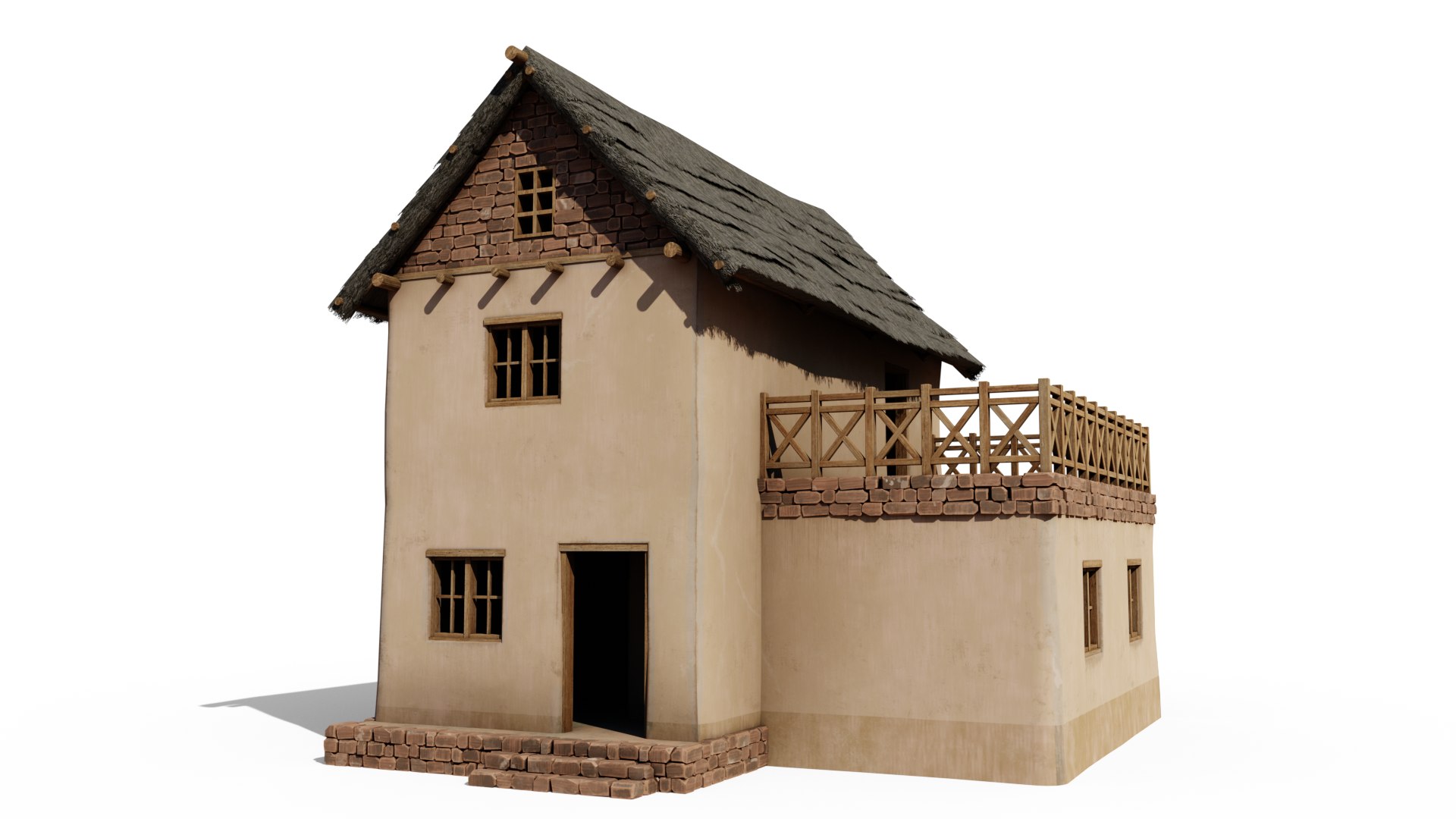 3D Thatch House Model - TurboSquid 1835248