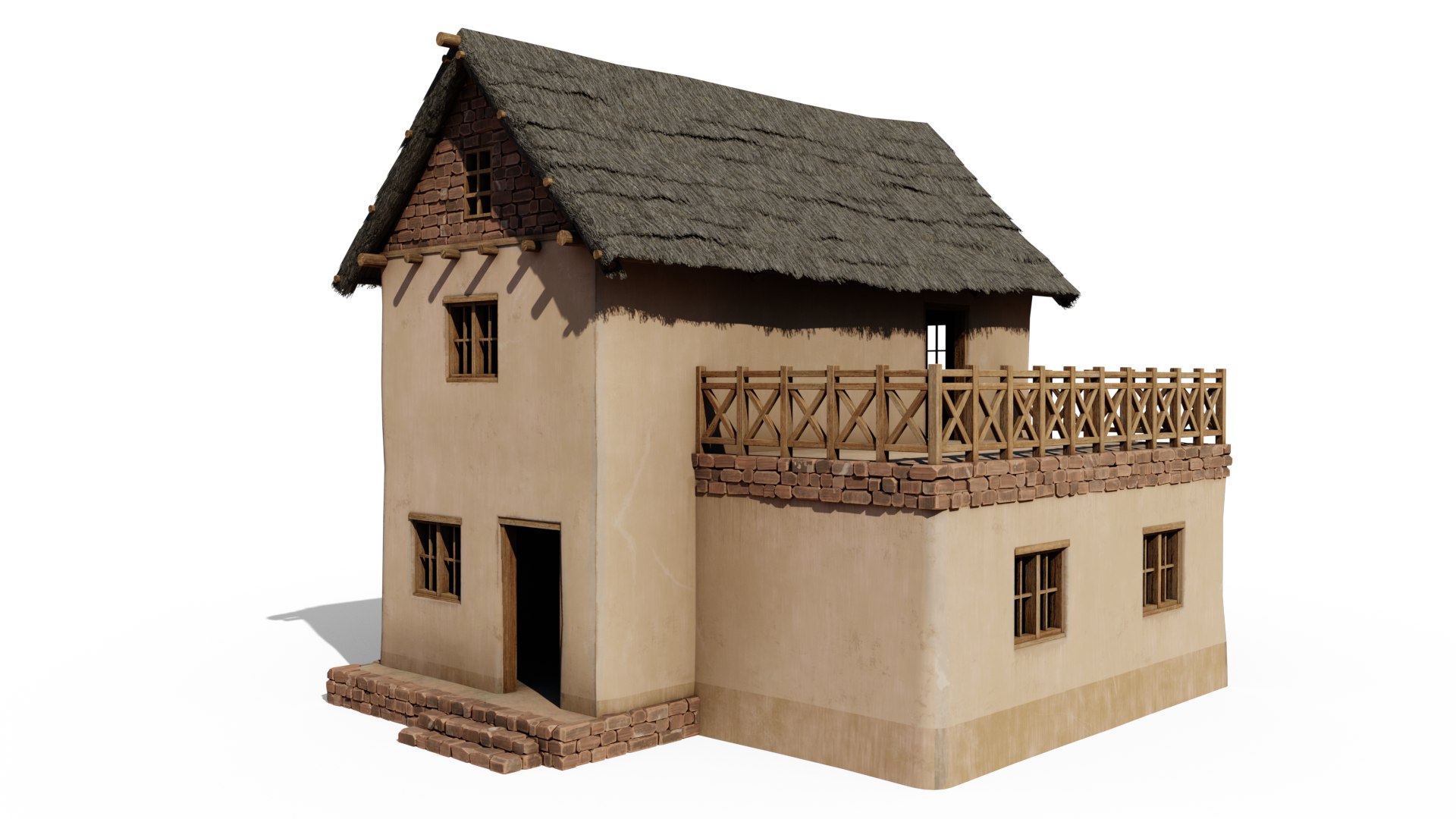 3D Thatch House Model - TurboSquid 1835248