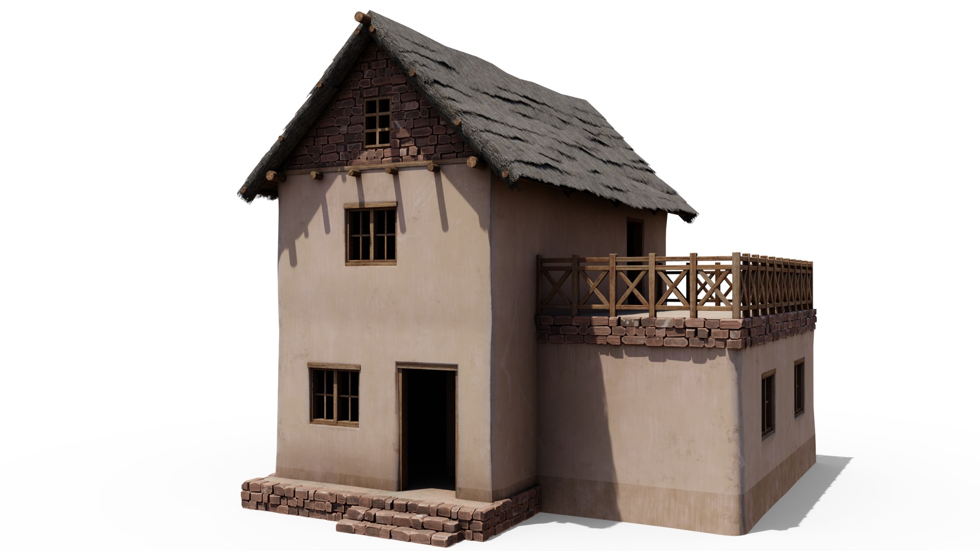 3D Thatch House Model - TurboSquid 1835248