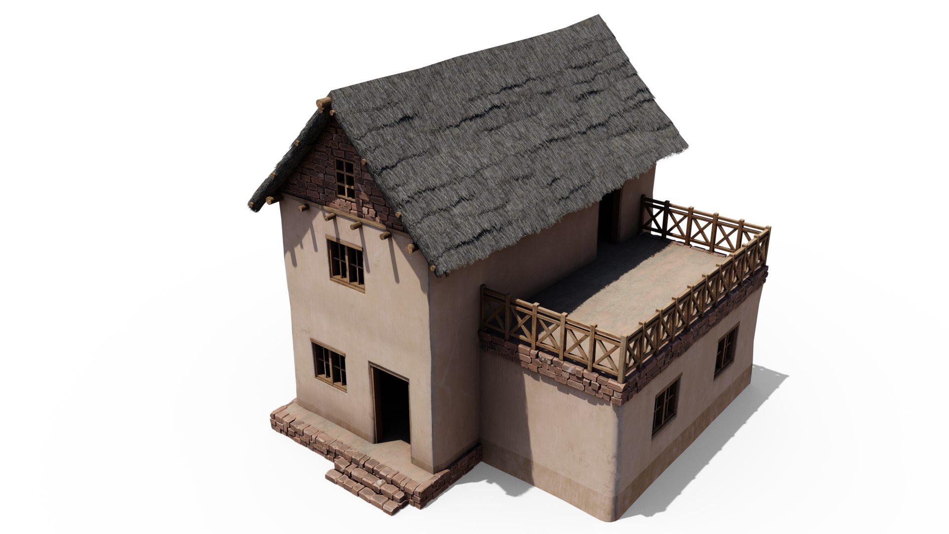 3D Thatch House Model - TurboSquid 1835248