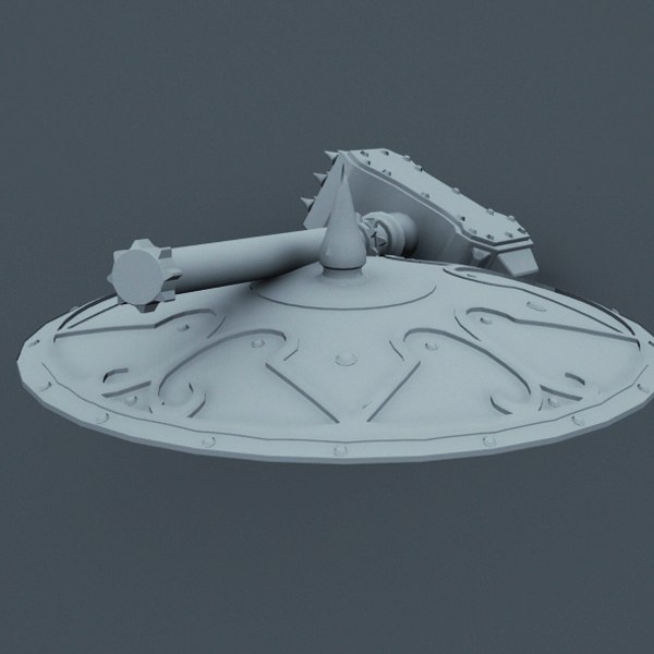 3d shield war hammer