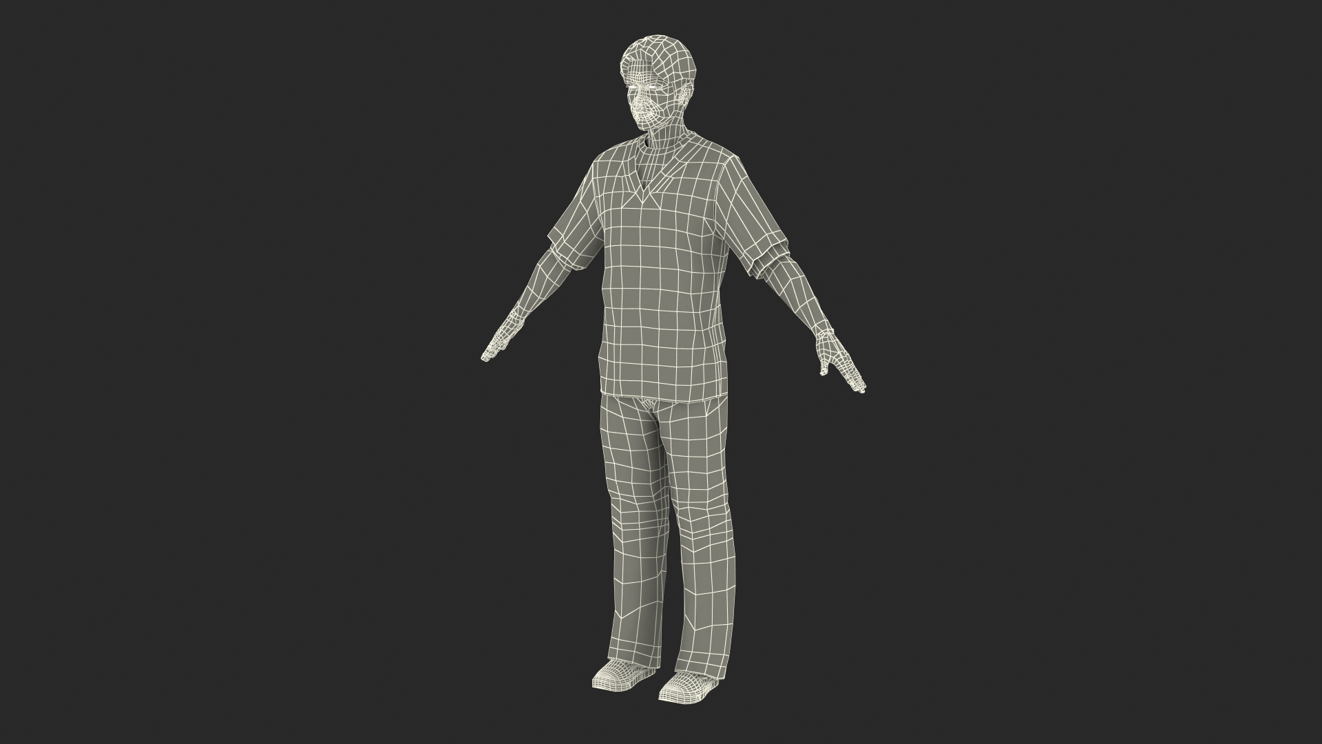 3D Asian Male Prisoner Blue Uniform - TurboSquid 2363132