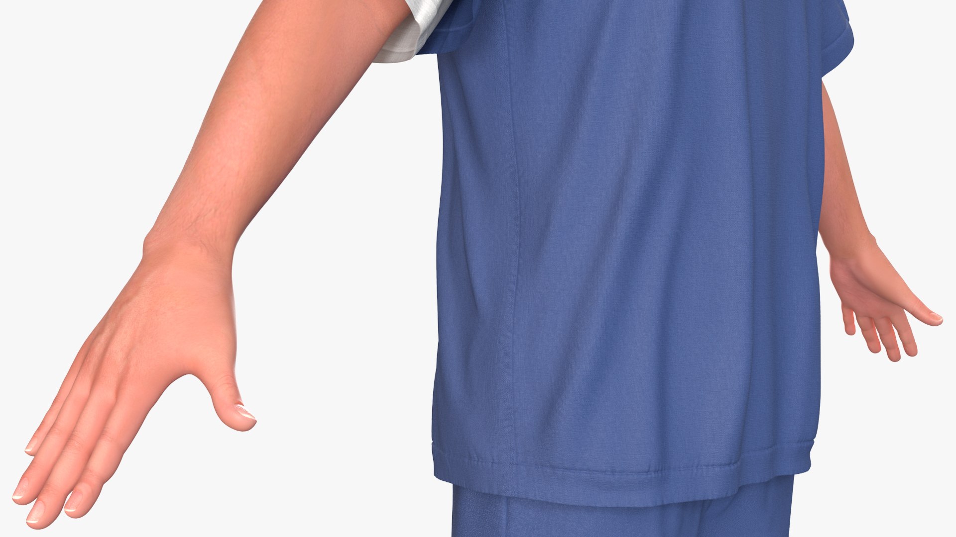 3D Asian Male Prisoner Blue Uniform - TurboSquid 2363132