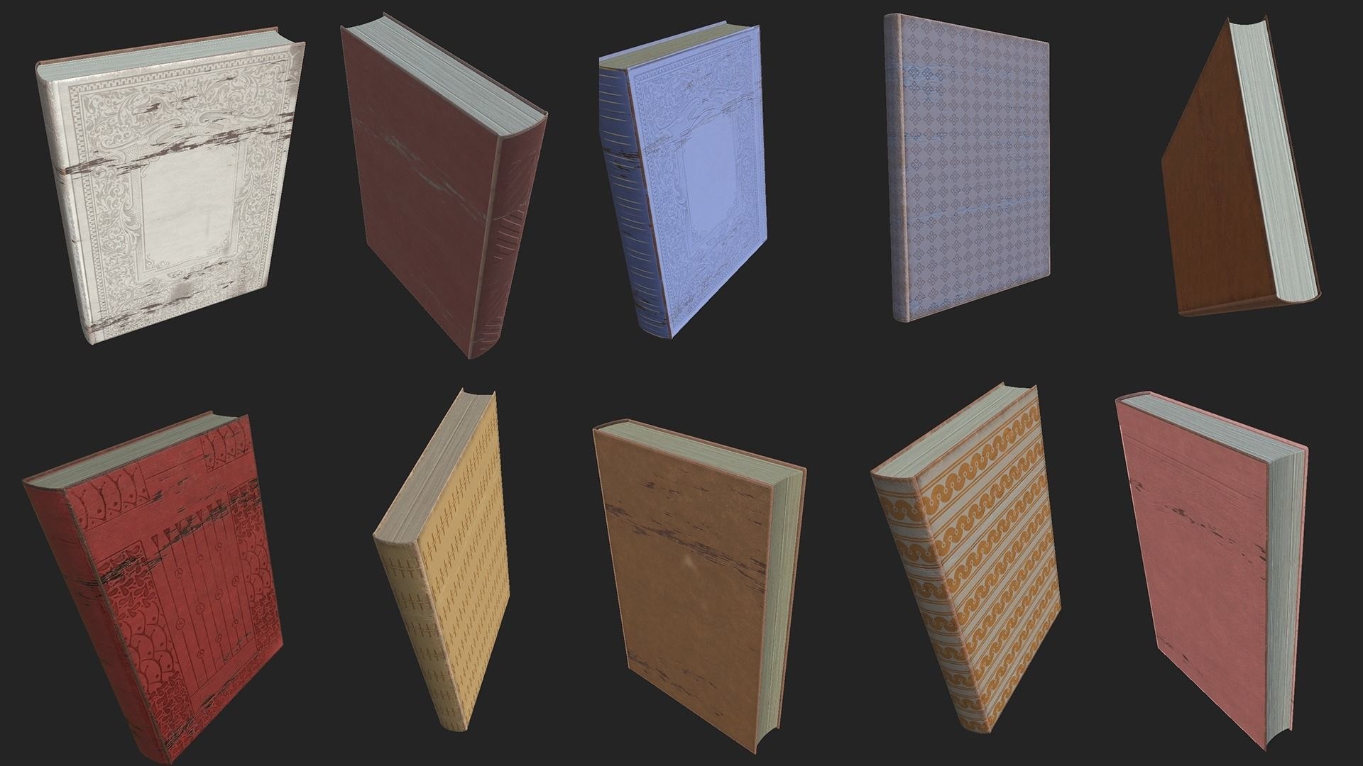 Pack Old Books Model - TurboSquid 1393551