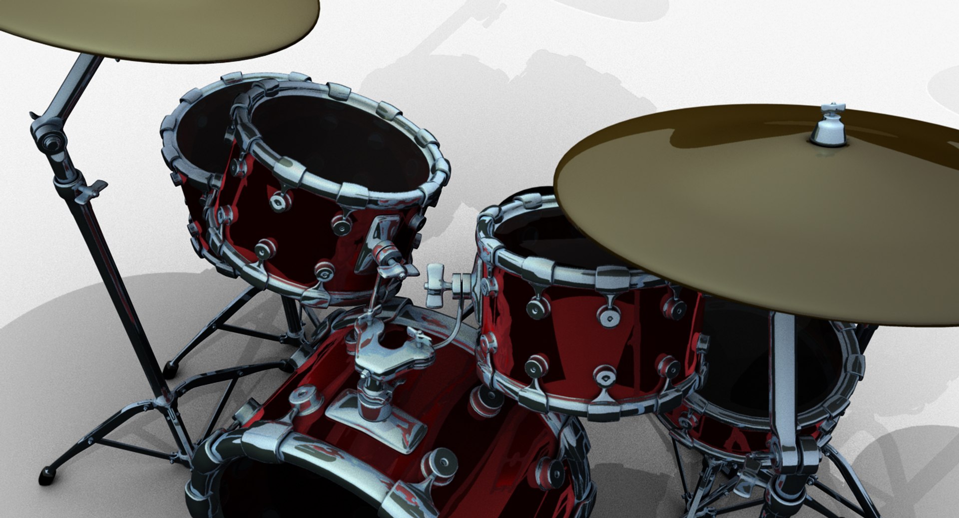 3d drum set model