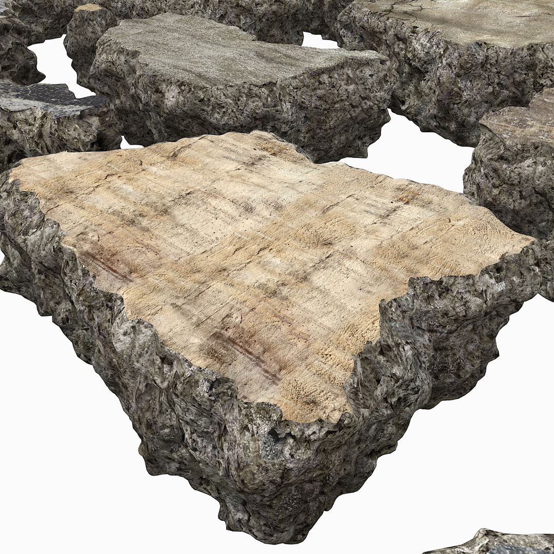 3d model debris stone rock