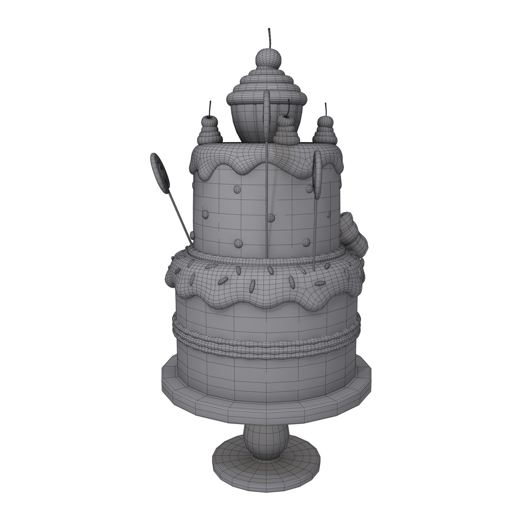 3D Birthday Cake Cartoon - TurboSquid 1713405