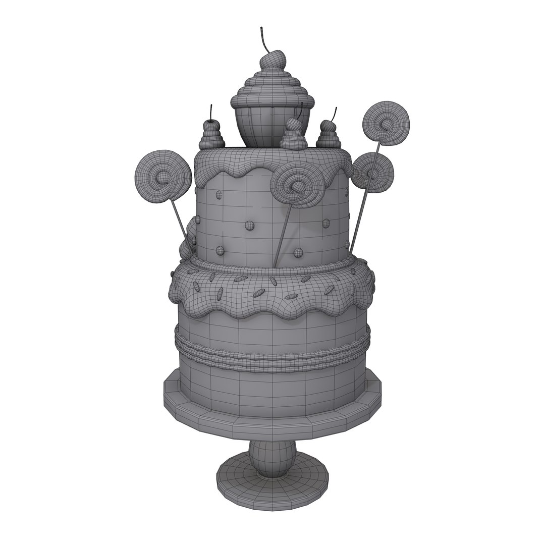 3D Birthday Cake Cartoon - TurboSquid 1713405