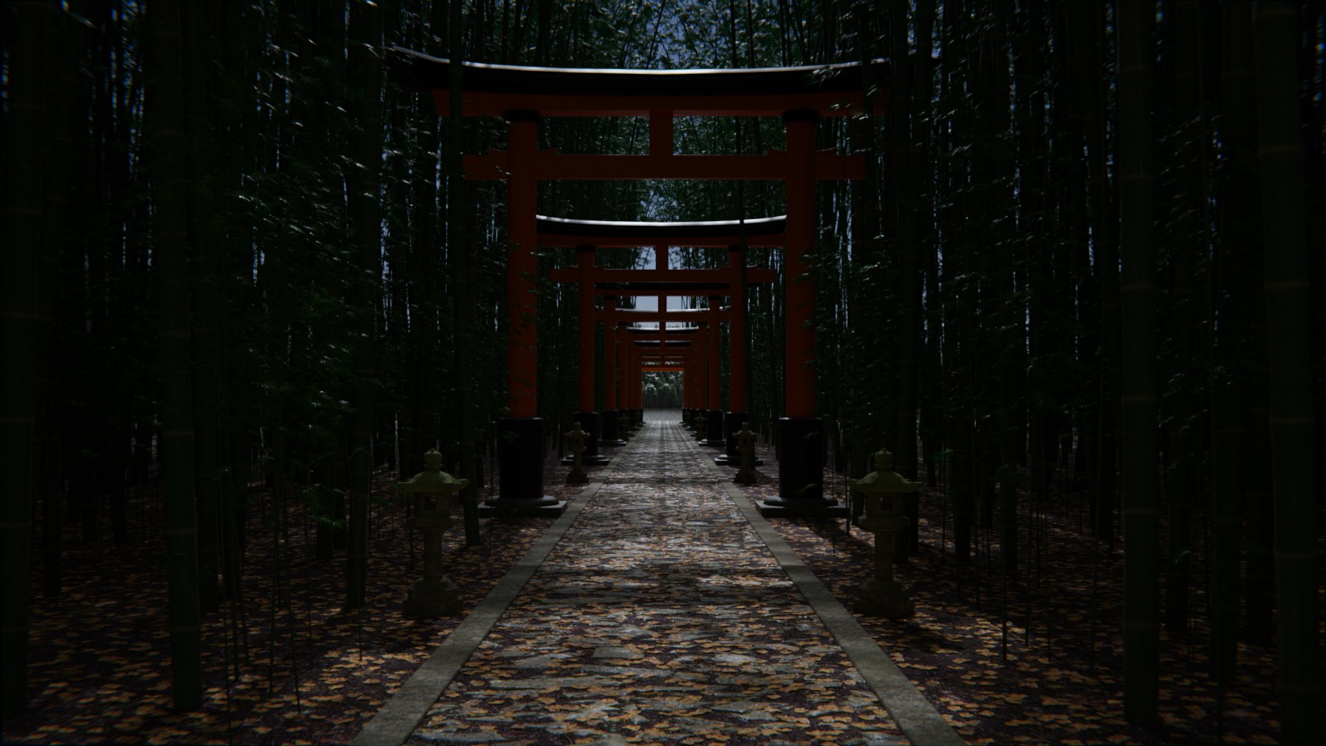 Japanese Bamboo Path 3d Scene model - TurboSquid 2051910