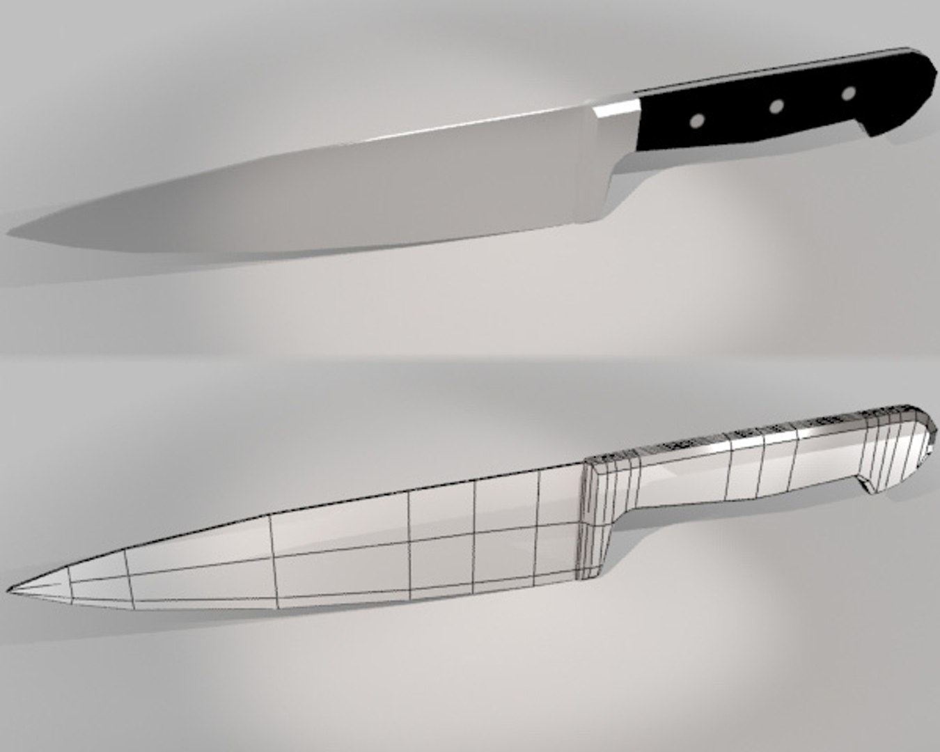 3d Chef S Kitchen Knife Model