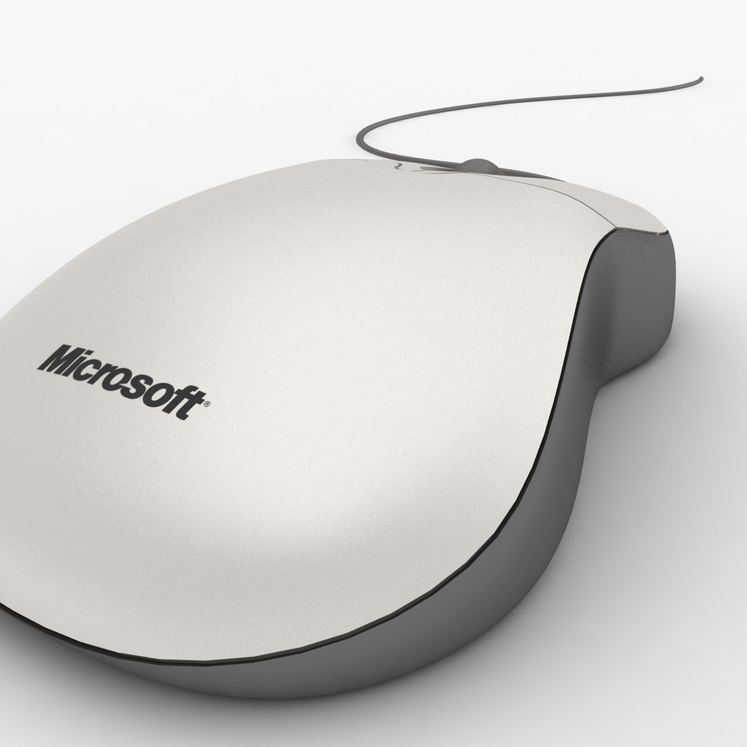 Realistic Microsoft Mouse 3d Model