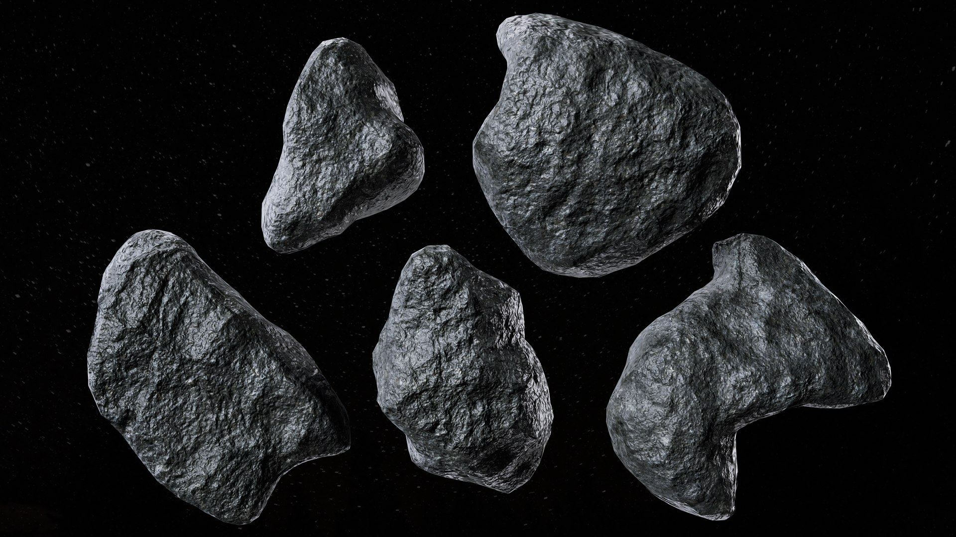 Set Of 22 Asteroids 3D Model - TurboSquid 2116008