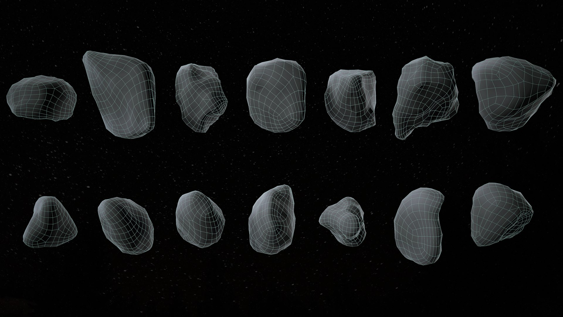 Set Of 22 Asteroids 3D Model - TurboSquid 2116008