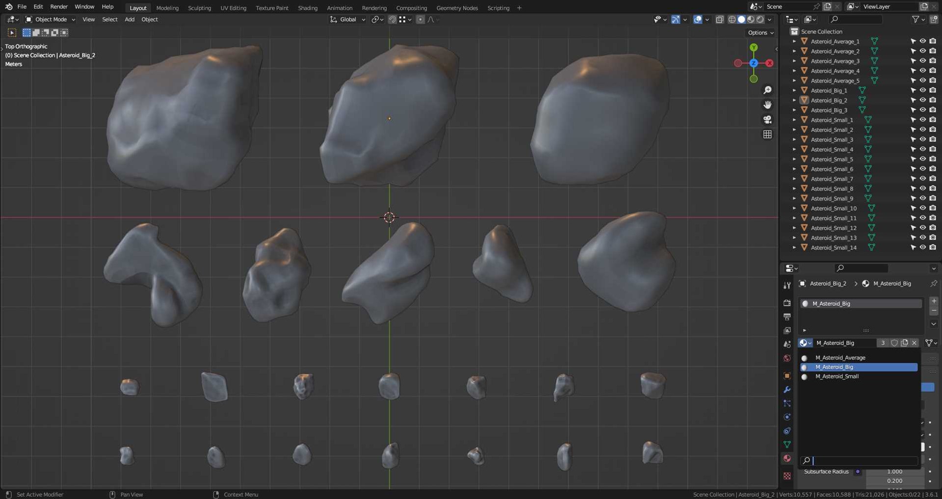 Set Of 22 Asteroids 3D Model - TurboSquid 2116008