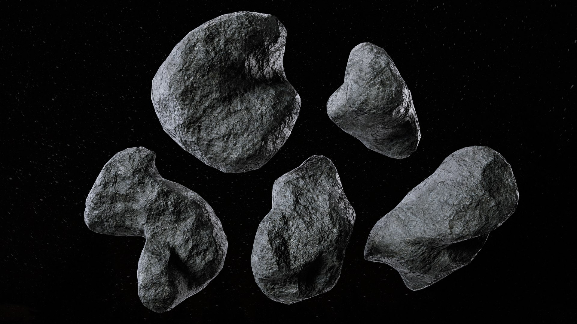 Set Of 22 Asteroids 3D Model - TurboSquid 2116008